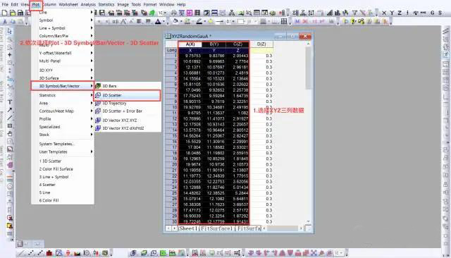 零基础Origin教程：如何绘制3D Scatter And 3D Surface