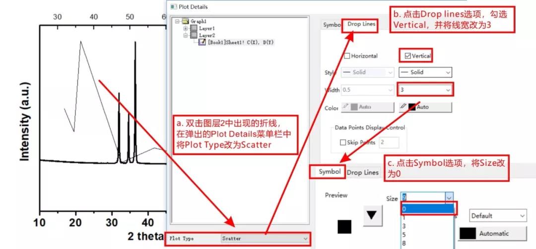 如何在Origin中标注XRD标准谱图？